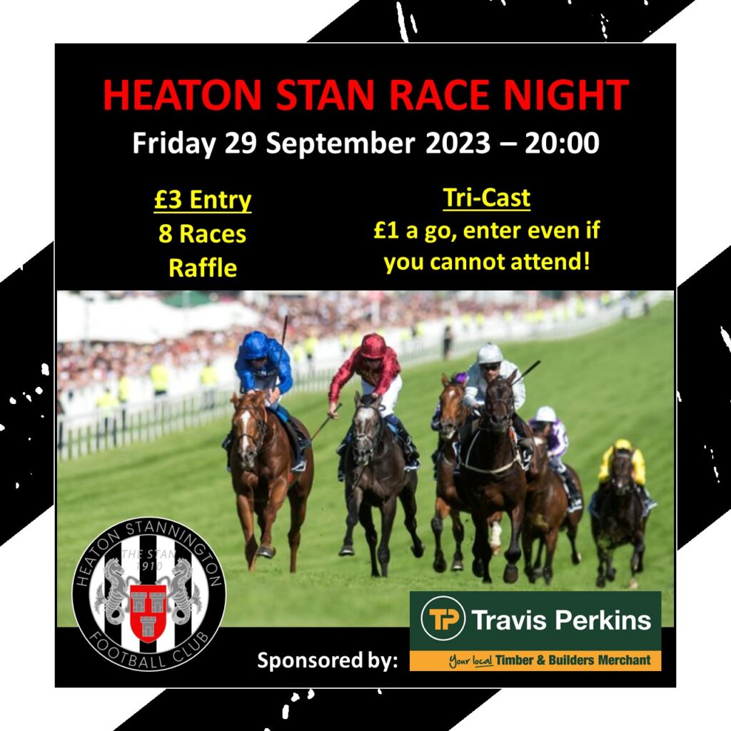 Race Night 2023 - Entry Ticket - Heaton Stannington FC