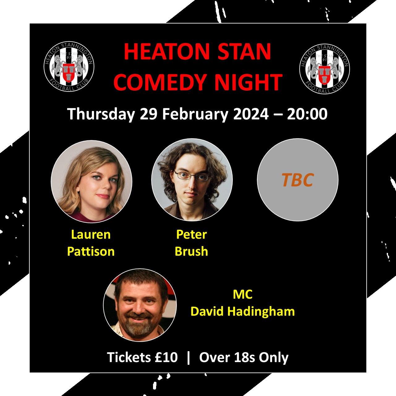 Comedy Night - February 2024 - Heaton Stannington FC