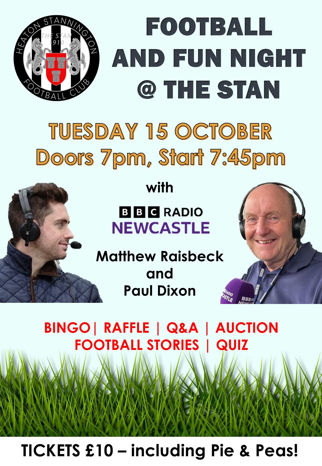Football and Fun Night at the Stan! - Heaton Stannington FC